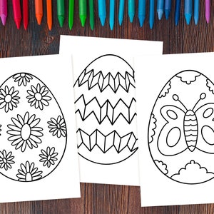 Easter Coloring Pages for Kids Bundle printable Easter | Etsy