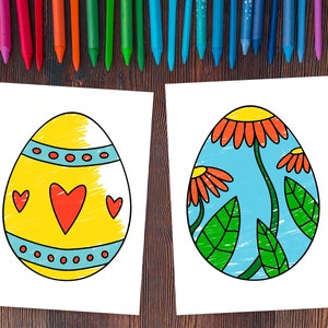 Easter Coloring Pages for Kids Bundle printable Easter | Etsy