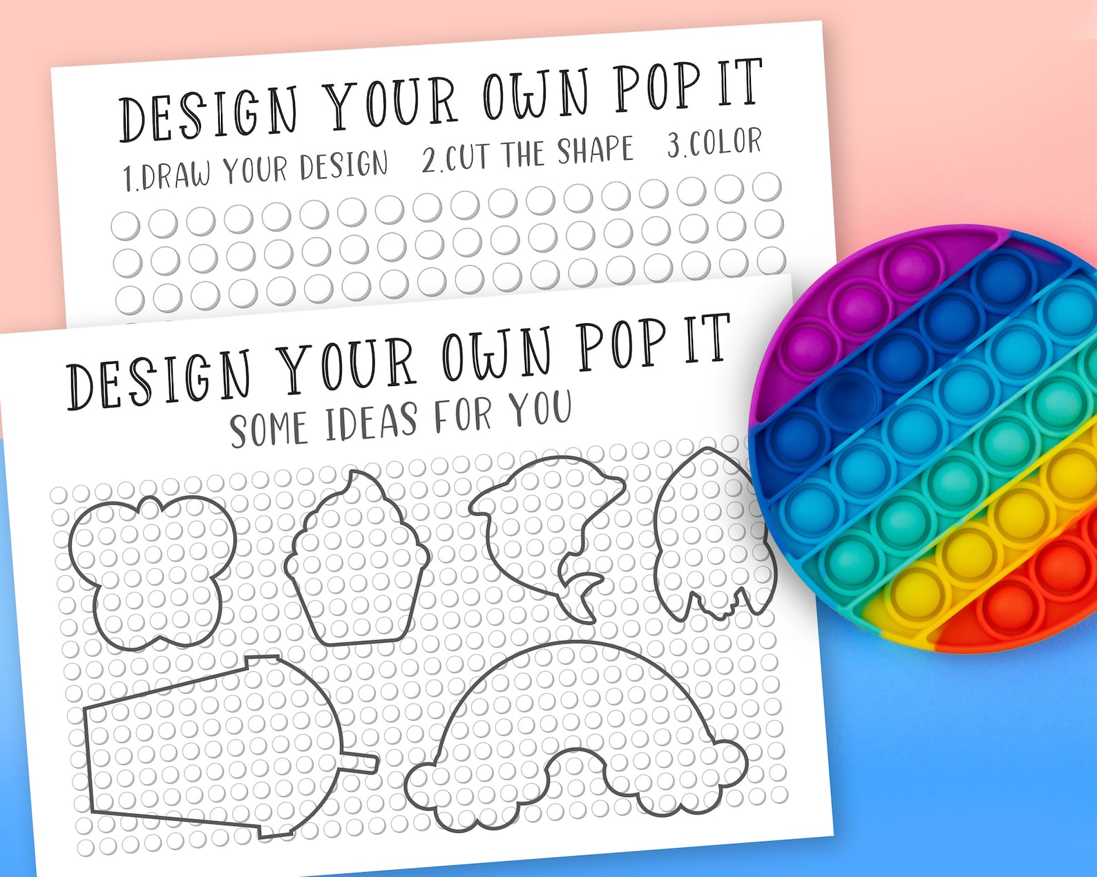 Pop It Printable - Pop It Activity - Pop It Kids Birthday Party ...