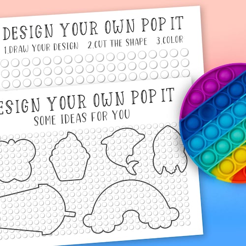 Pop It Printable Pop It Activity Pop It Kids Birthday - Etsy