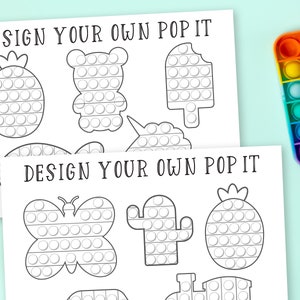 Pop It Printable Pop It Activity Pop It Kids Birthday - Etsy UK