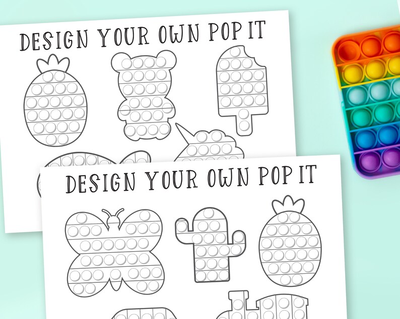 Pop It Printable - Pop It Activity - Pop It Kids Birthday Party ...
