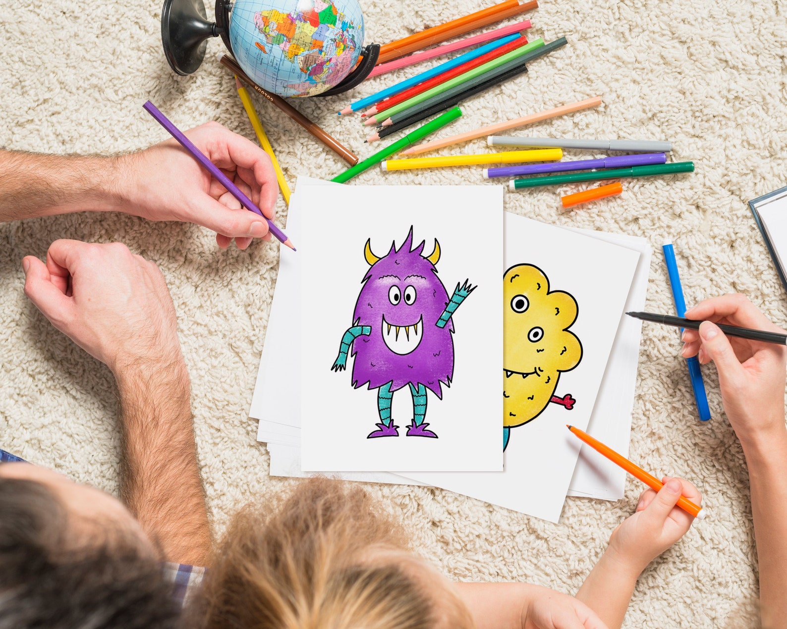 Funny Monsters Coloring Pages for Kids | Monster Coloring Bundle ...