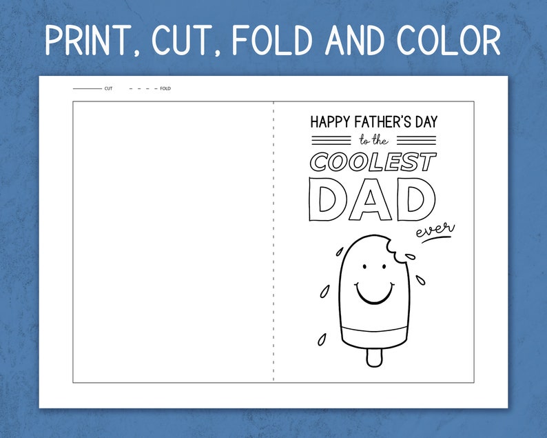 Father's Day Card From Kids Printable Happy Father's Day Card Printable ...