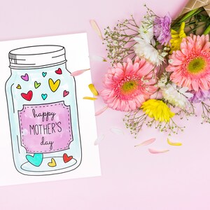 Mother's Day Coloring Printable Card - Mother's Day Card Printable ...