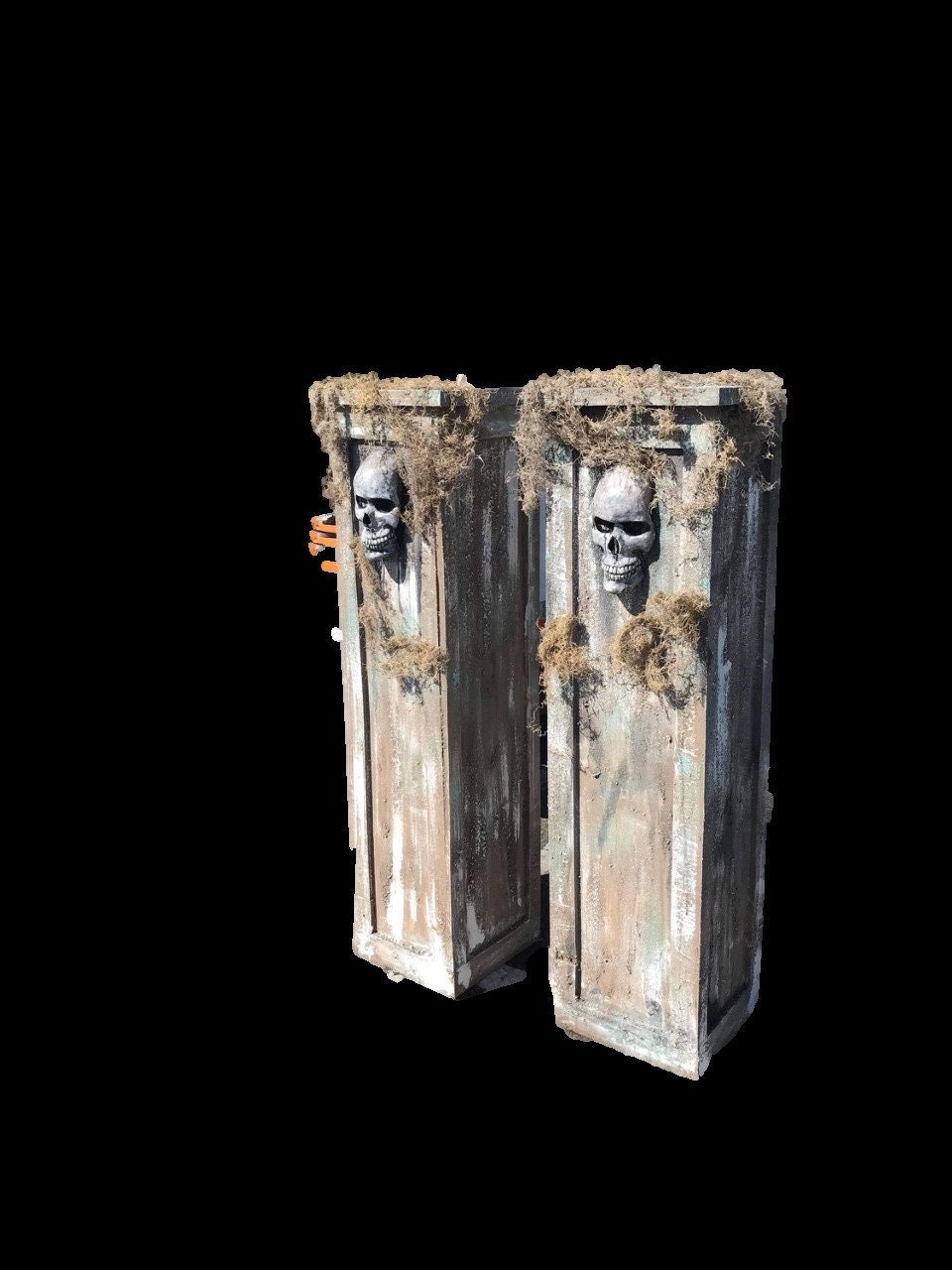 Full Size 60" Cemetery Columns With Skull Front - Etsy