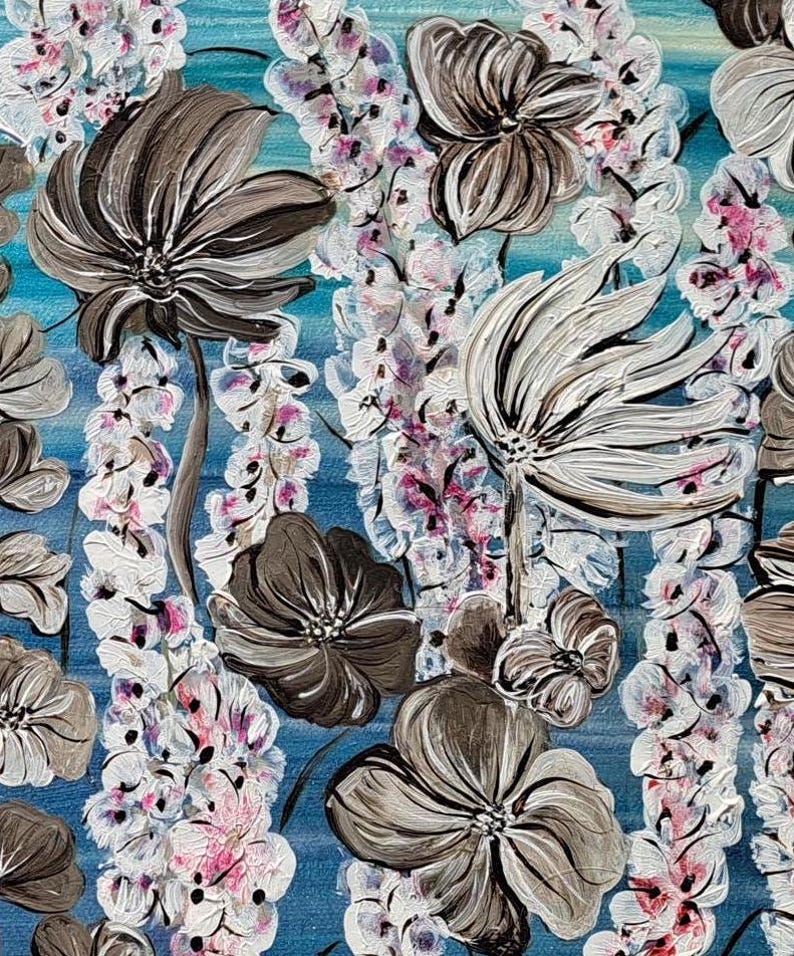 Ocean Flowers Painting - Etsy