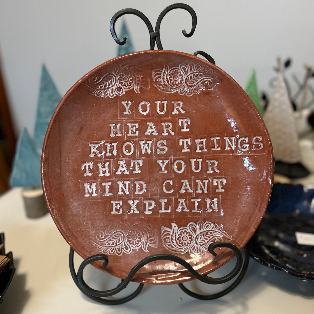 Ceramic Handbuilt Decorative Plates With Quotes - Etsy