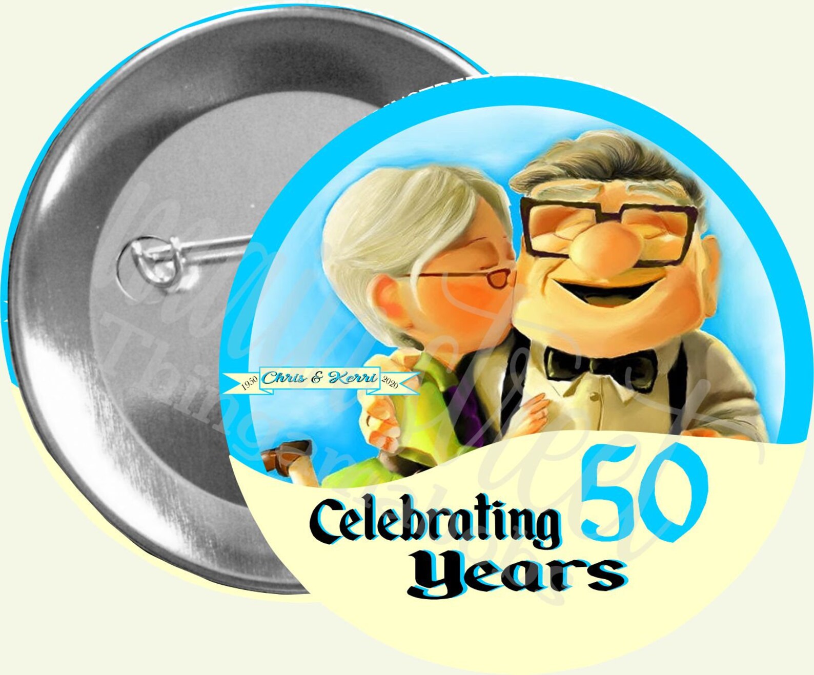 Carl & Ellie Celebrating Anniversary up Inspired Pin Back - Etsy