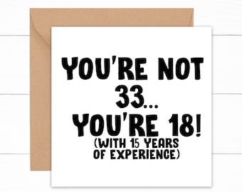 Funny 33rd Birthday | Etsy