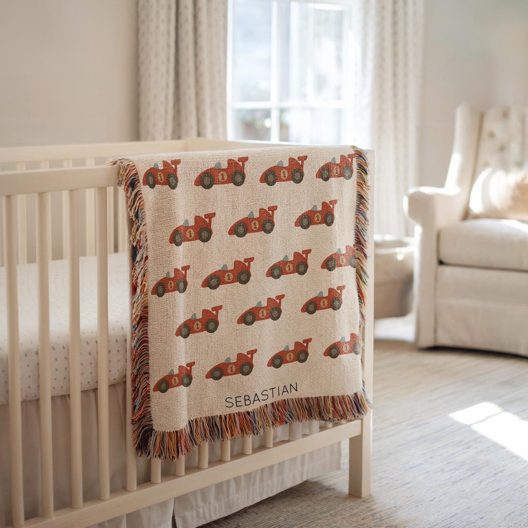 Personalized Race Car Baby Blanket, Custom Name Boy Blanket, Formula 1 ...