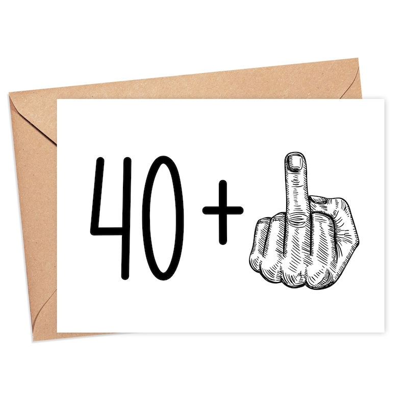 41st Birthday Card Funny 41st Birthday Card Funny Middle | Etsy