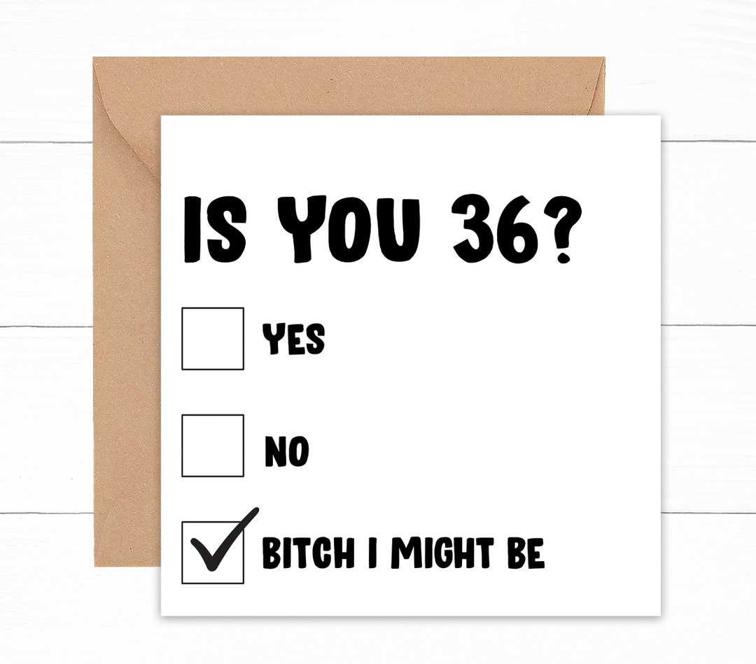 Funny is You 36 Card for 36th Birthday, 36 Year Old Birthday Card, Card ...
