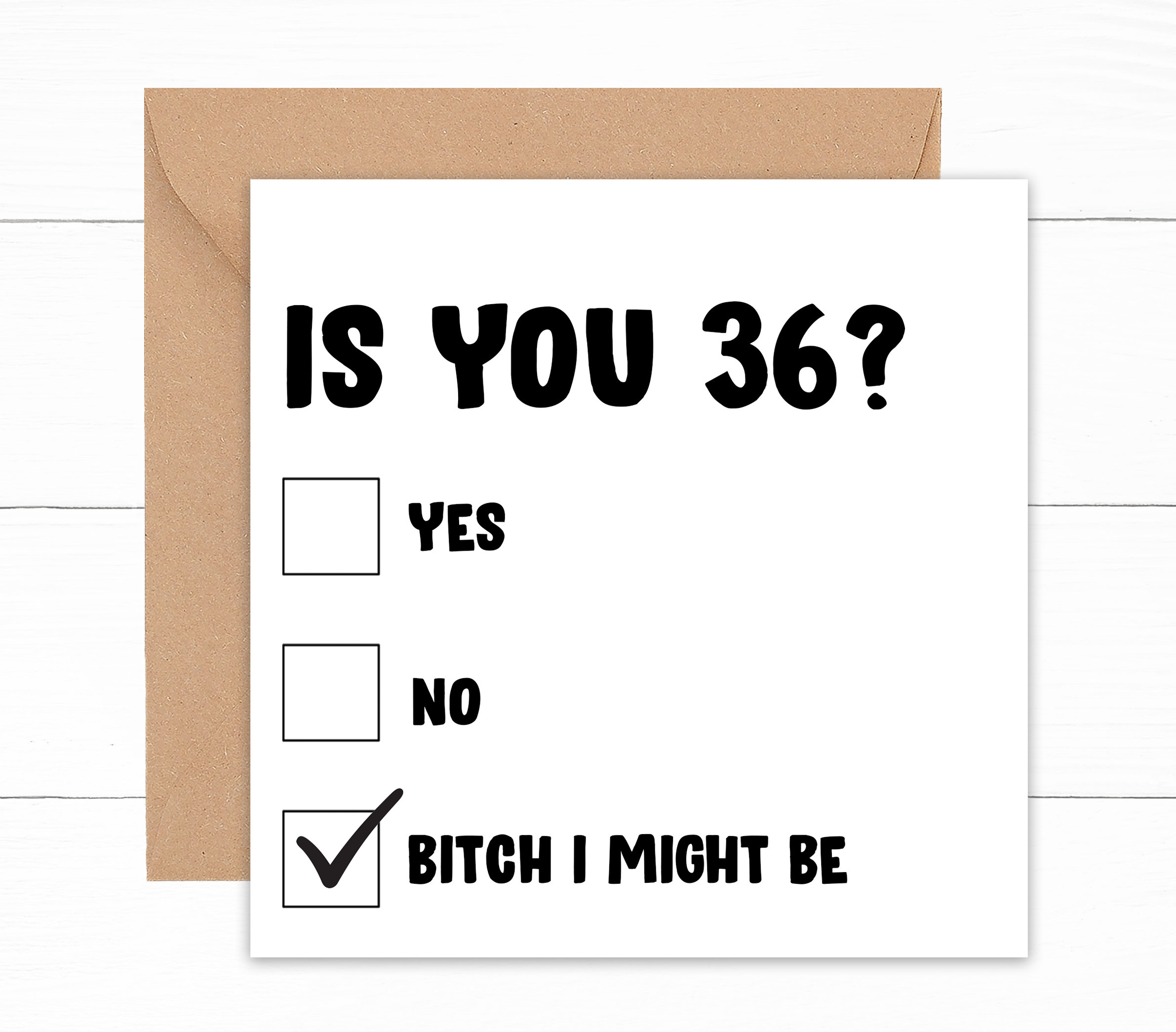 Funny is You 36 Card for 36th Birthday 36 Year Old Birthday | Etsy