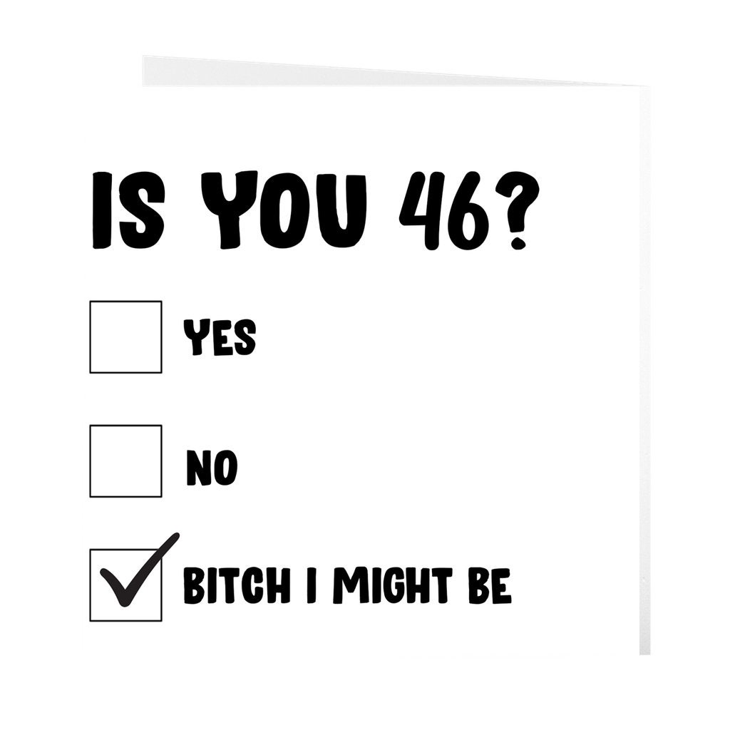 Is You 46 Birthday Card 46th Birthday Card Funny Birthday | Etsy