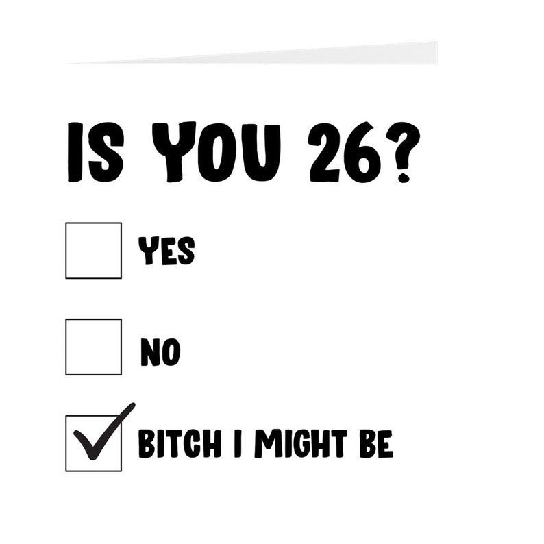 Is You 26 Birthday Card Funny Birthday Card 26 Year Old - Etsy