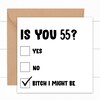 Funny 55th Birthday Card, 55th Birthday Card, 55 Year Old Birthday Card ...