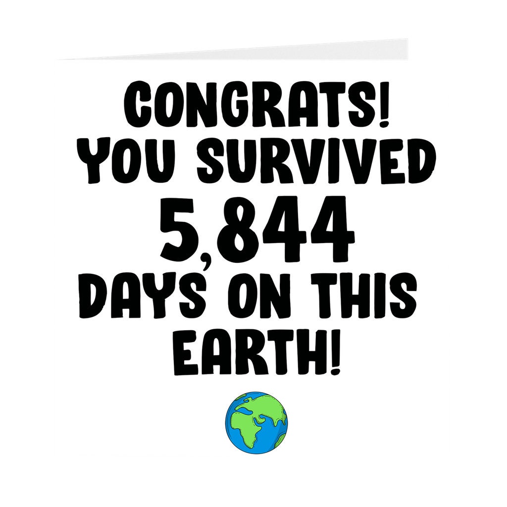 16th Birthday Card Funny 16th Birthday Card Congratulations | Etsy