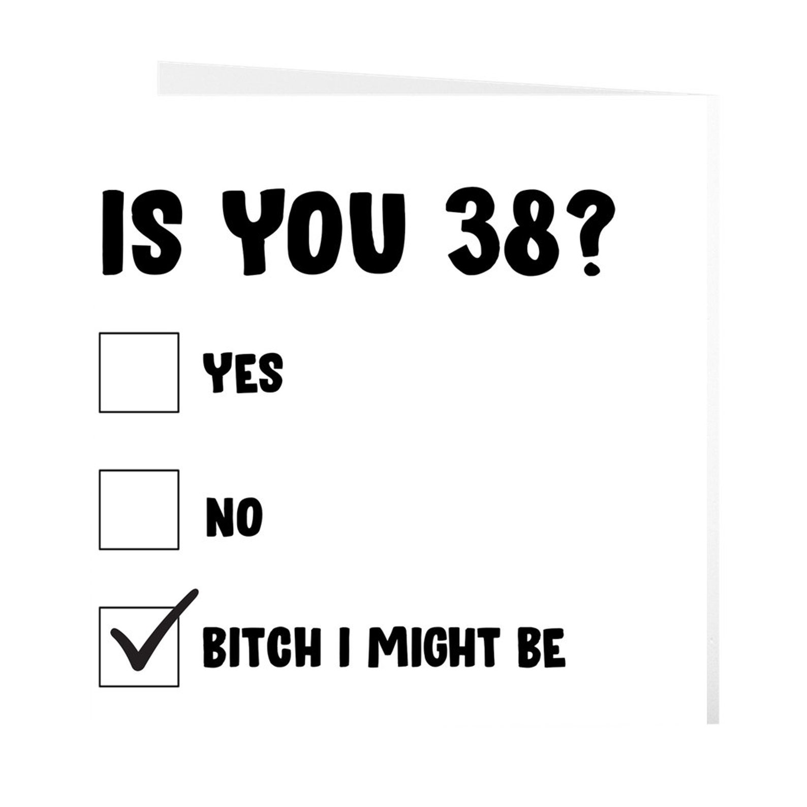 Funny is You 38 Card for 38th Birthday 38 Year Old Birthday - Etsy
