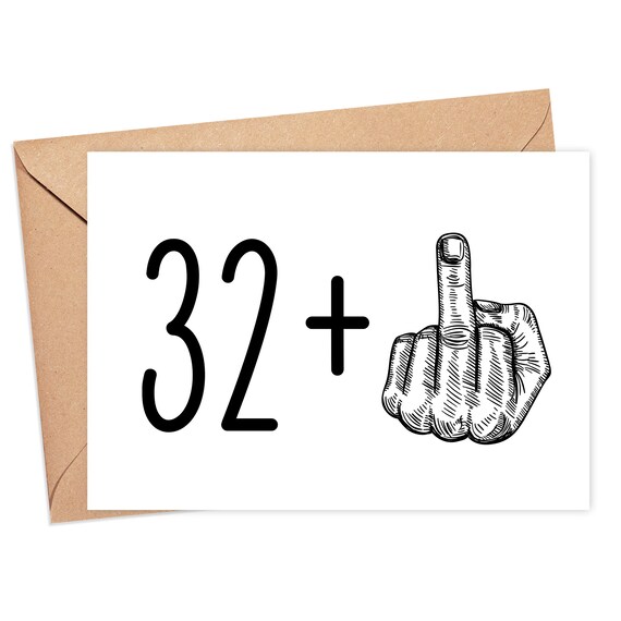 33rd Birthday Card Funny 33rd Birthday Card Funny Middle | Etsy