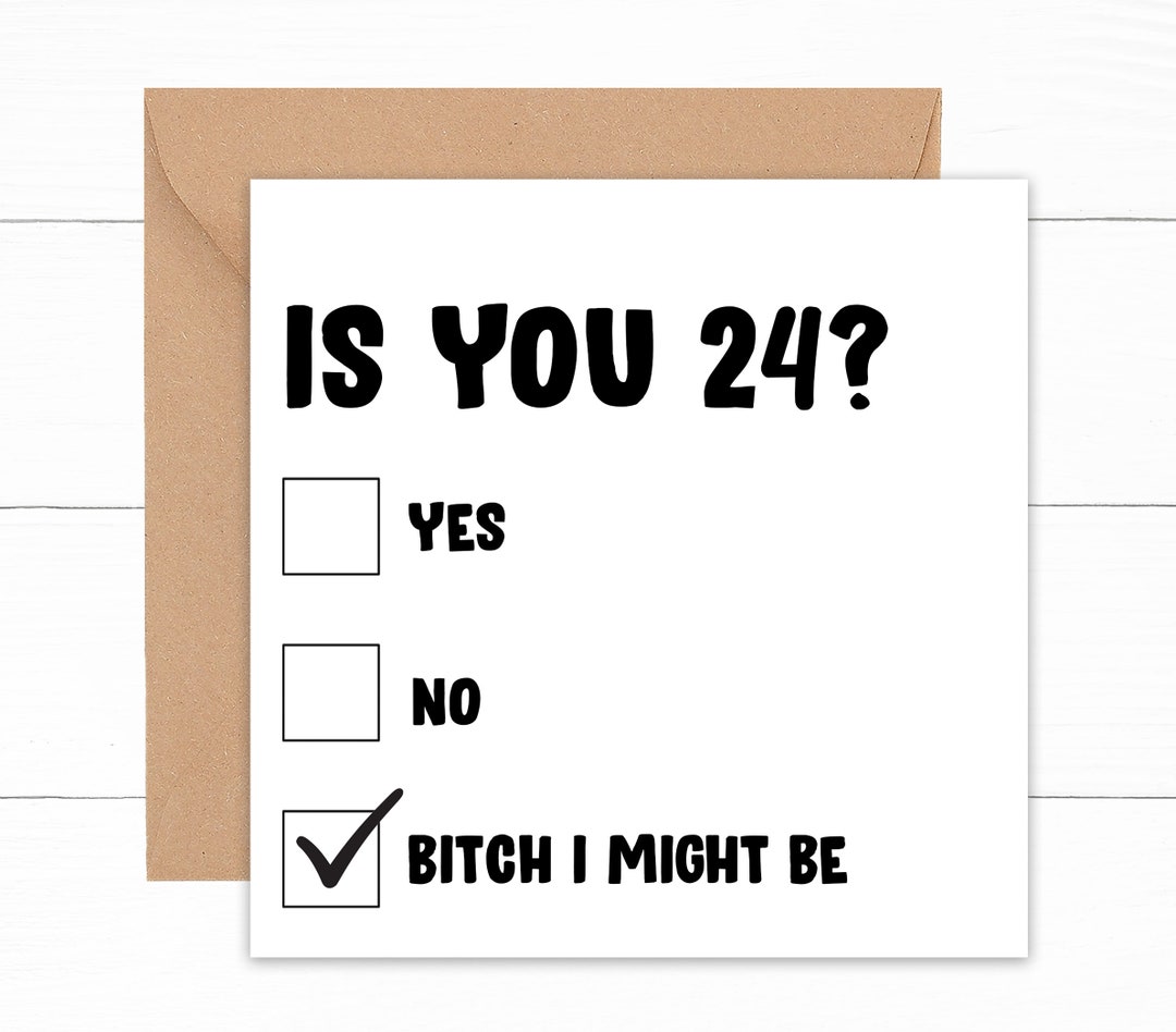 Is You 24 Birthday Card, Funny Birthday Card 24 Year Old, Funny 24th ...
