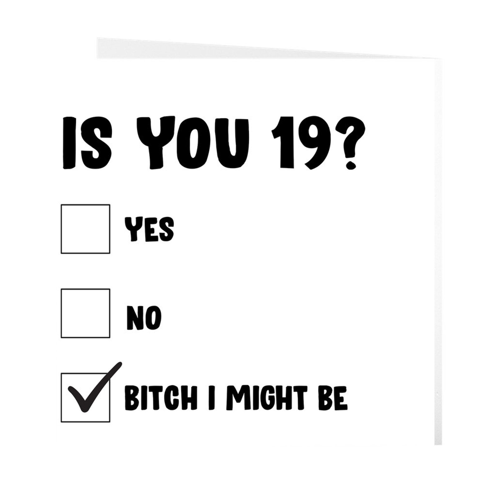 Is You 19 Birthday Card Funny Birthday Card 19 Year Old | Etsy