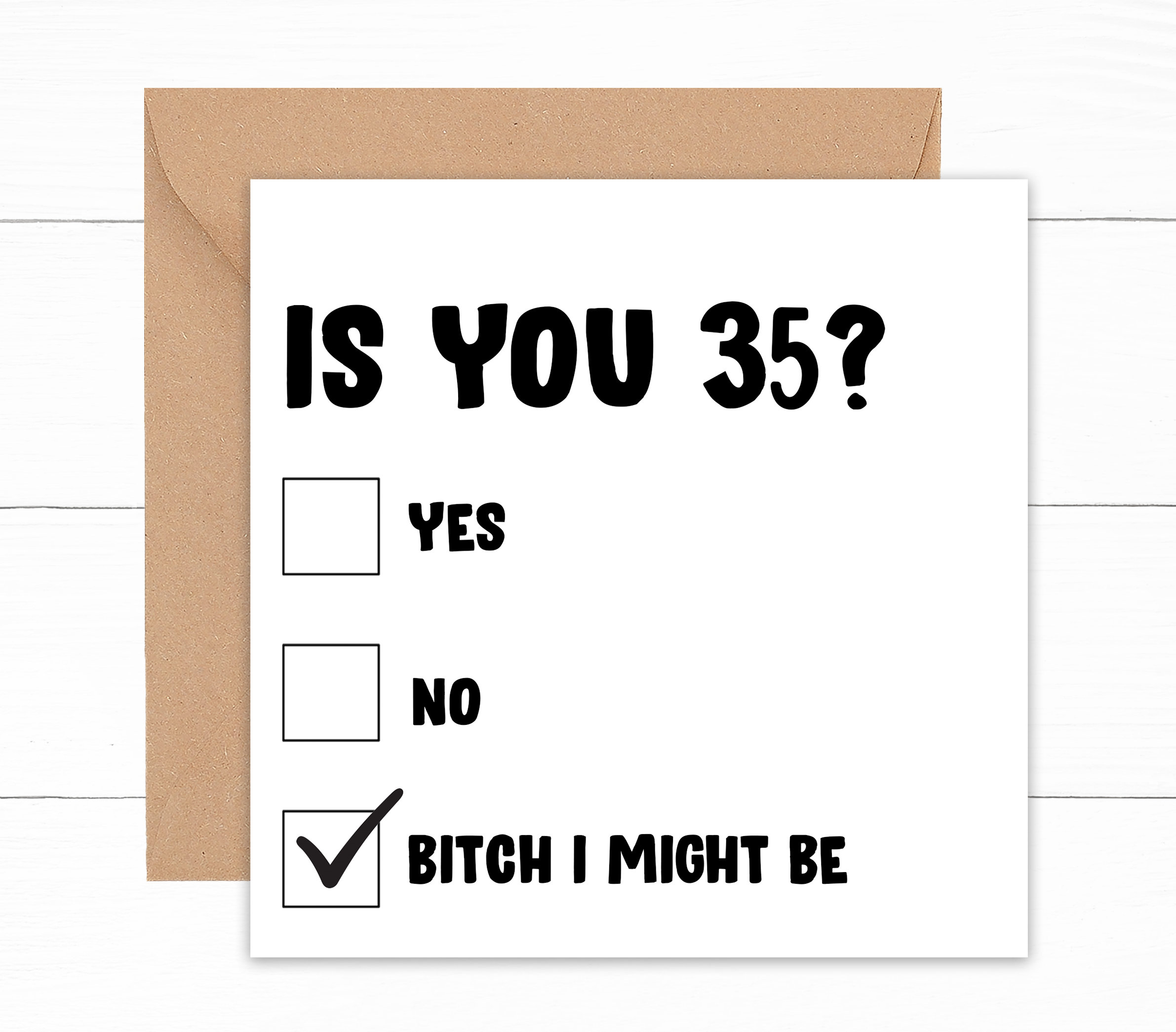Is You 35 Birthday Card, Funny Birthday Card 35 Year Old, Funny 35th ...