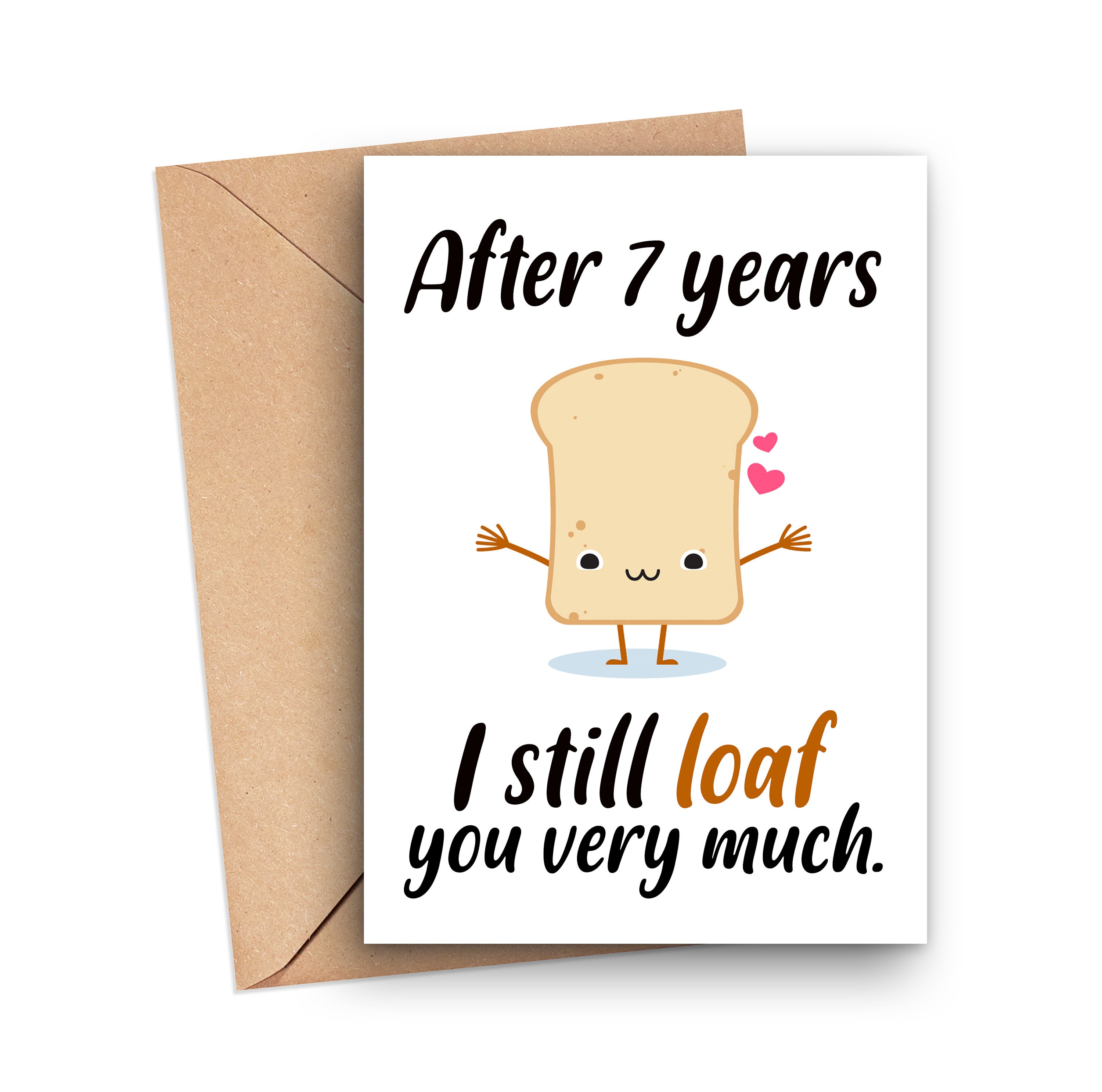 7th Anniversary Card, 7 Year Anniversary Card, 7 Years Married, 7th ...