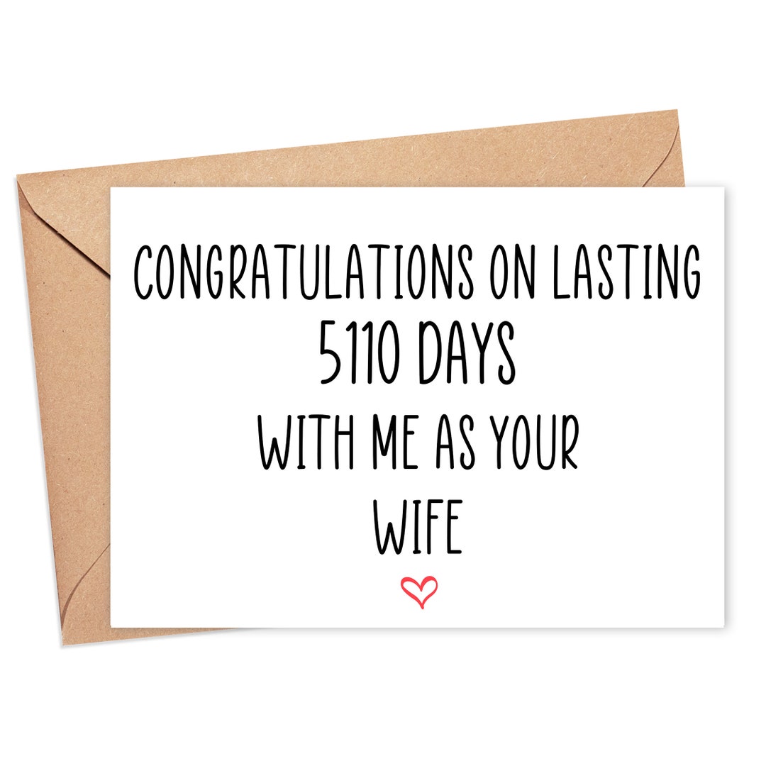 14th Anniversary Card for Husband, 14 Year Anniversary Card for Him, 14 ...