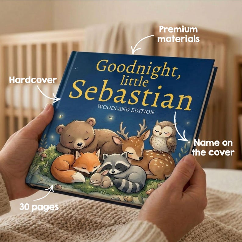 Personalized Woodland Animals Bedtime Story Book, Custom Forest Animal ...