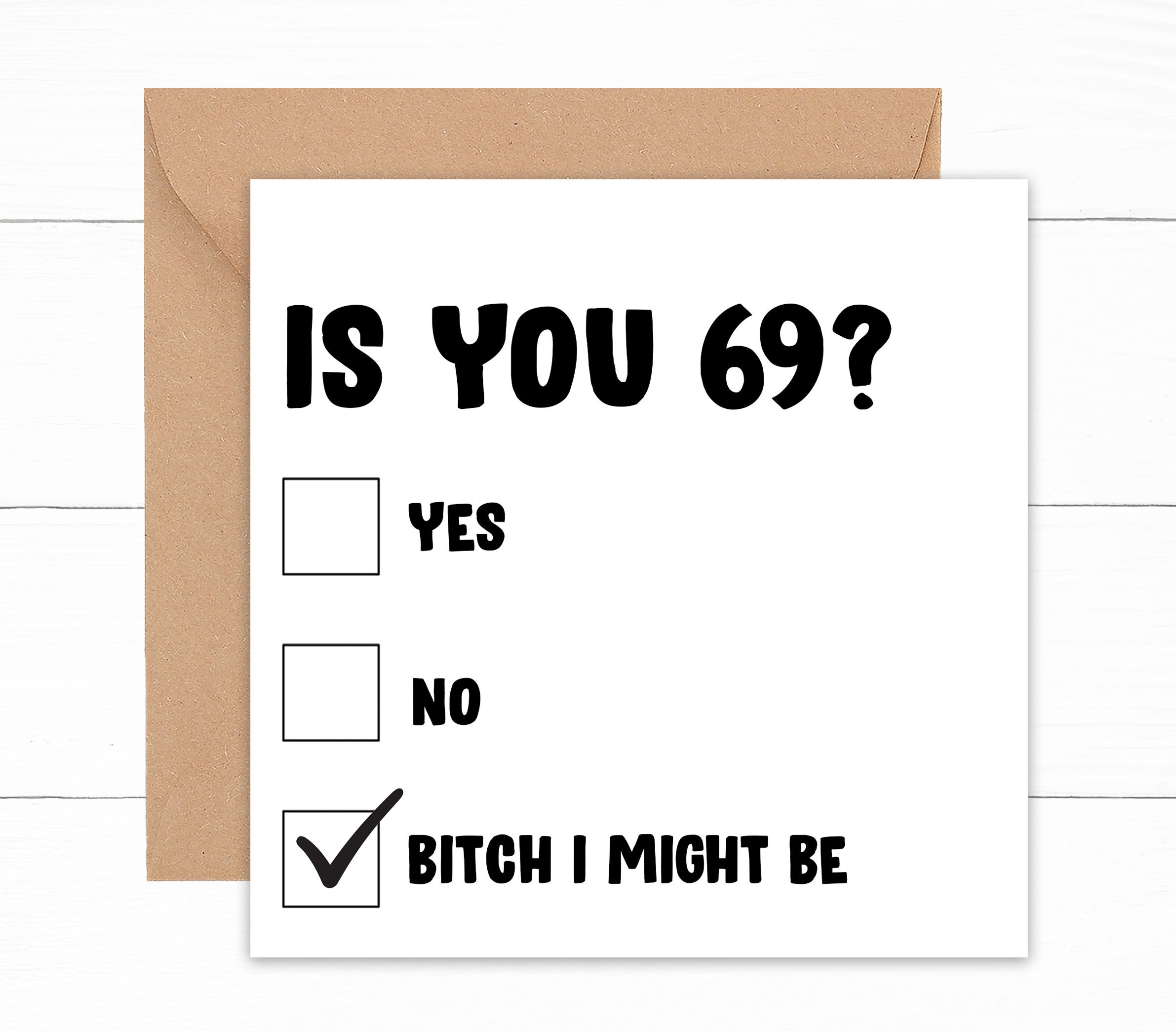Is You 69 Birthday Card 69th Birthday Card Funny Birthday - Etsy