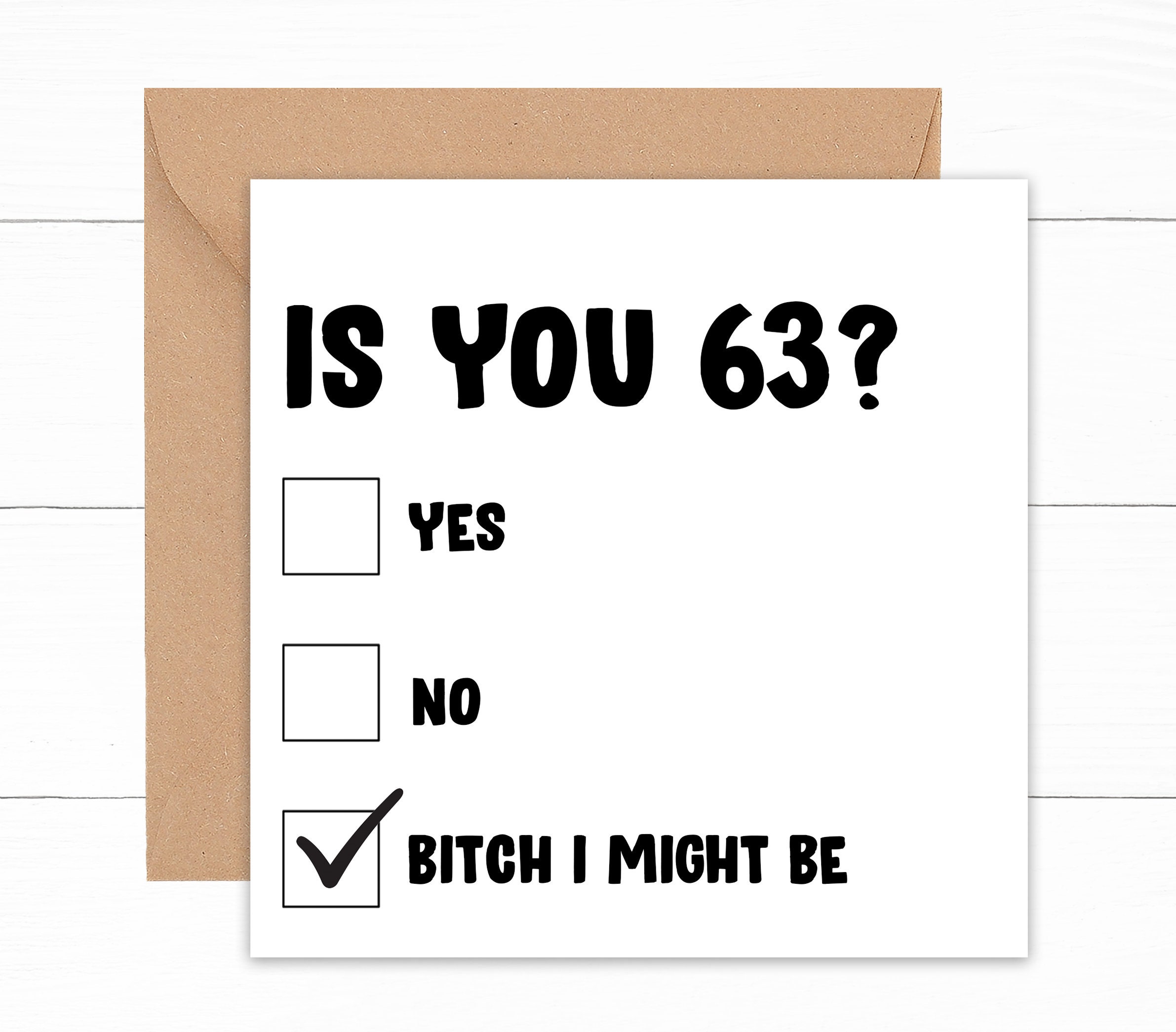 Is You 63 Birthday Card 63rd Birthday Card Funny Birthday | Etsy