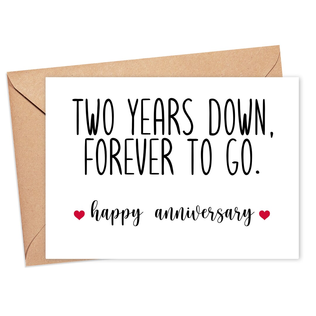 2nd Anniversary Card 2 Year Anniversary Card 2nd Anniversary Etsy 2nd-anniversary-card-2-year-anniversary-card-2nd-anniversary-etsy