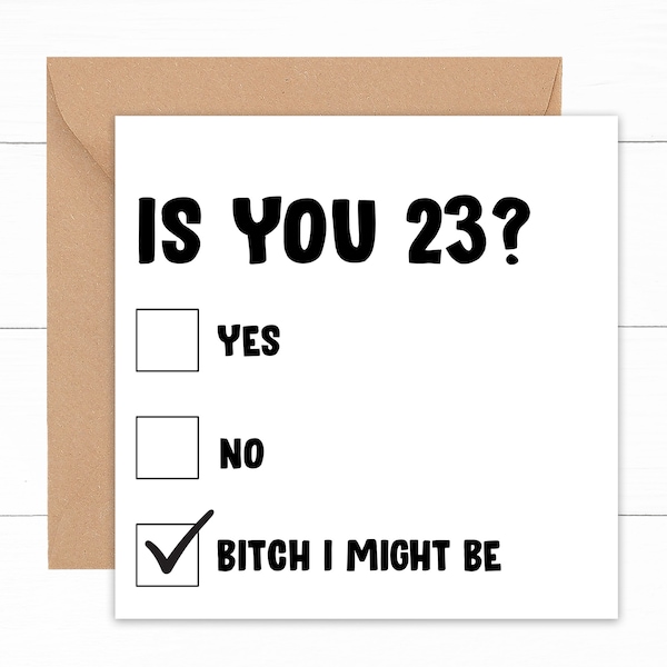 Funny Birthday Card 23 - Etsy
