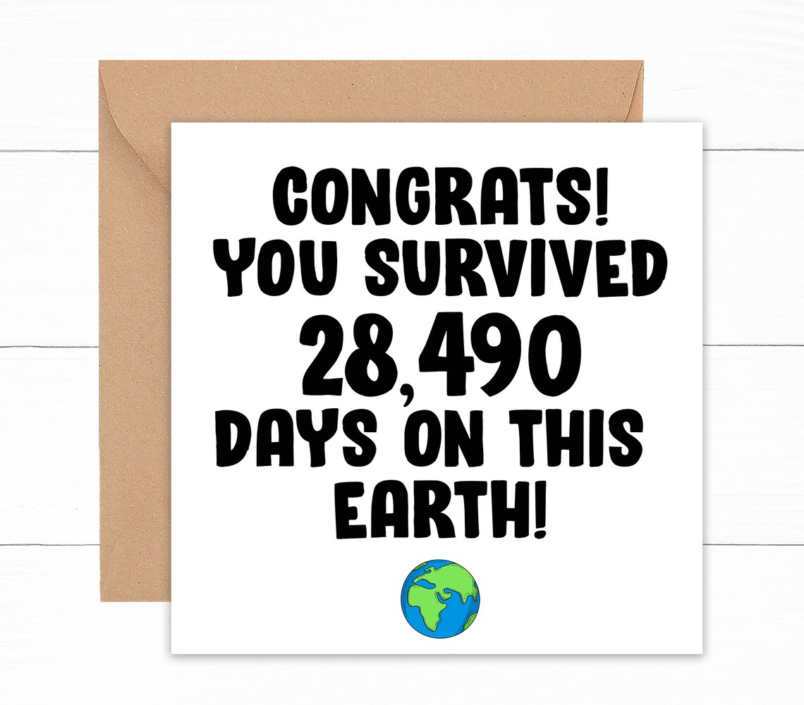 78th Birthday Card Funny 78th Birthday Card Congratulations - Etsy 78th Birthday Card Funny 78th Birthday Card Congratulations - Etsy