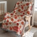 Personalized Red Poppy Baby Blanket, Custom Name Wildflower Floral ...