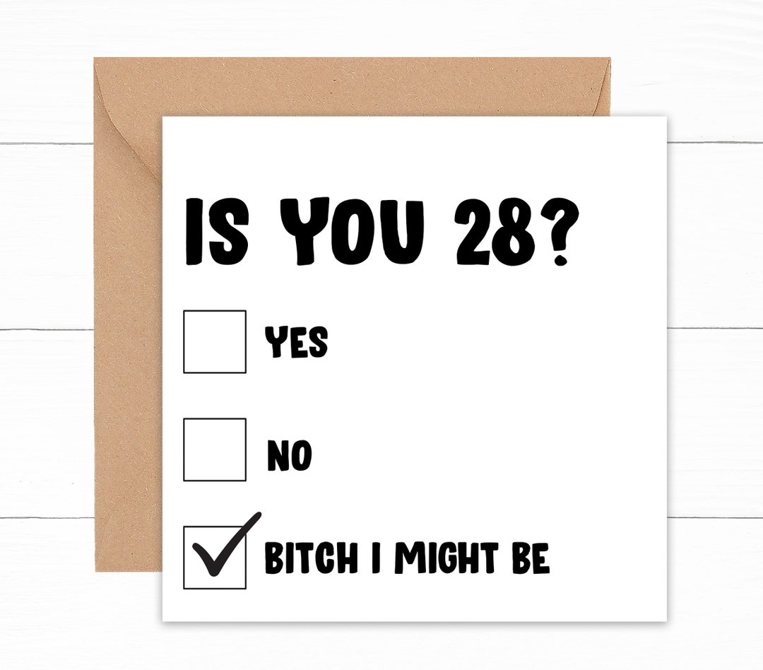 Is You 28 Birthday Card, Funny Birthday Card 28 Year Old, Funny 28th ...