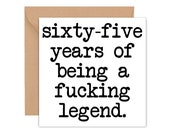 65th Birthday Card Funny 65th Birthday Card 65th Birthday - Etsy