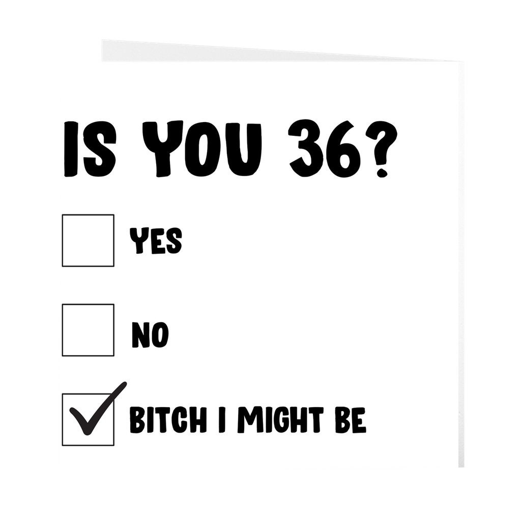 Funny is You 36 Card for 36th Birthday, 36 Year Old Birthday Card, Card ...
