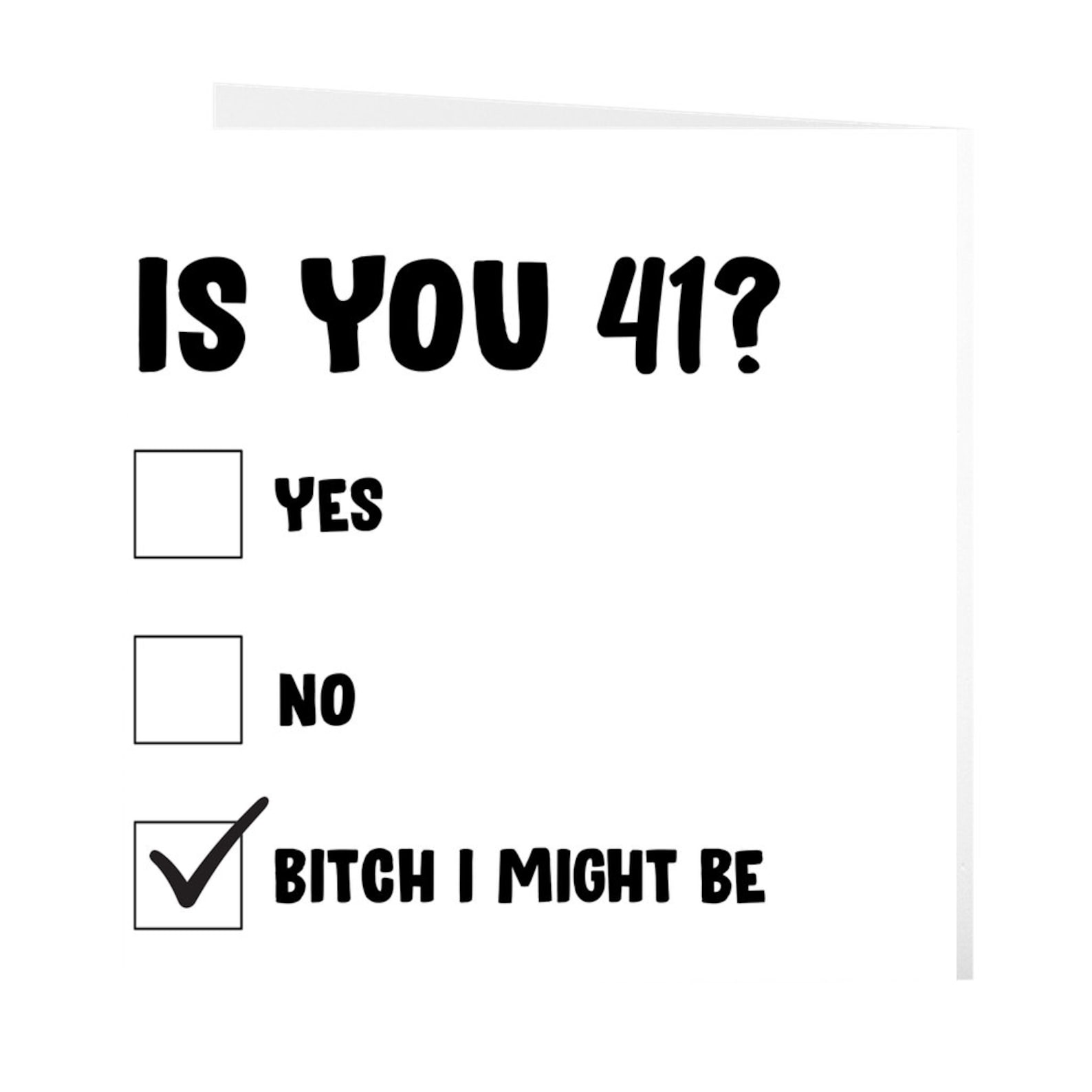 Funny is You 41 Card for 41st Birthday 41 Year Old Birthday - Etsy