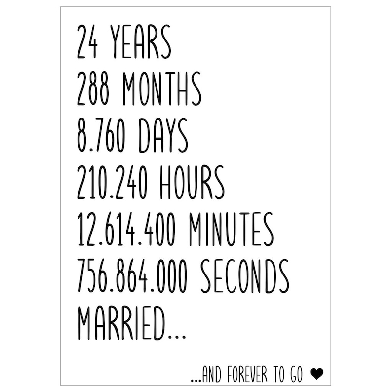 24th Anniversary Card 24th Wedding Anniversary Card 24 Years Etsy 24th-anniversary-card-24th-wedding-anniversary-card-24-years-etsy