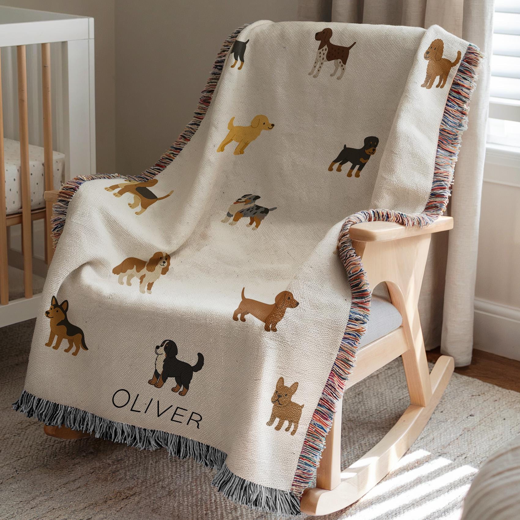 Personalized Dog Mix Baby Blanket, Dog Breeds Baby Blanket, Custom Dog ...