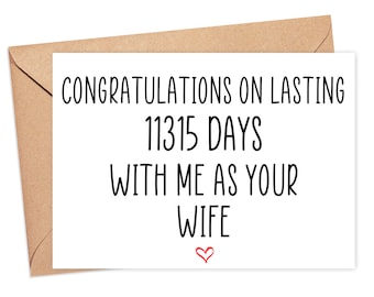 31 Years Anniversary Card - Etsy