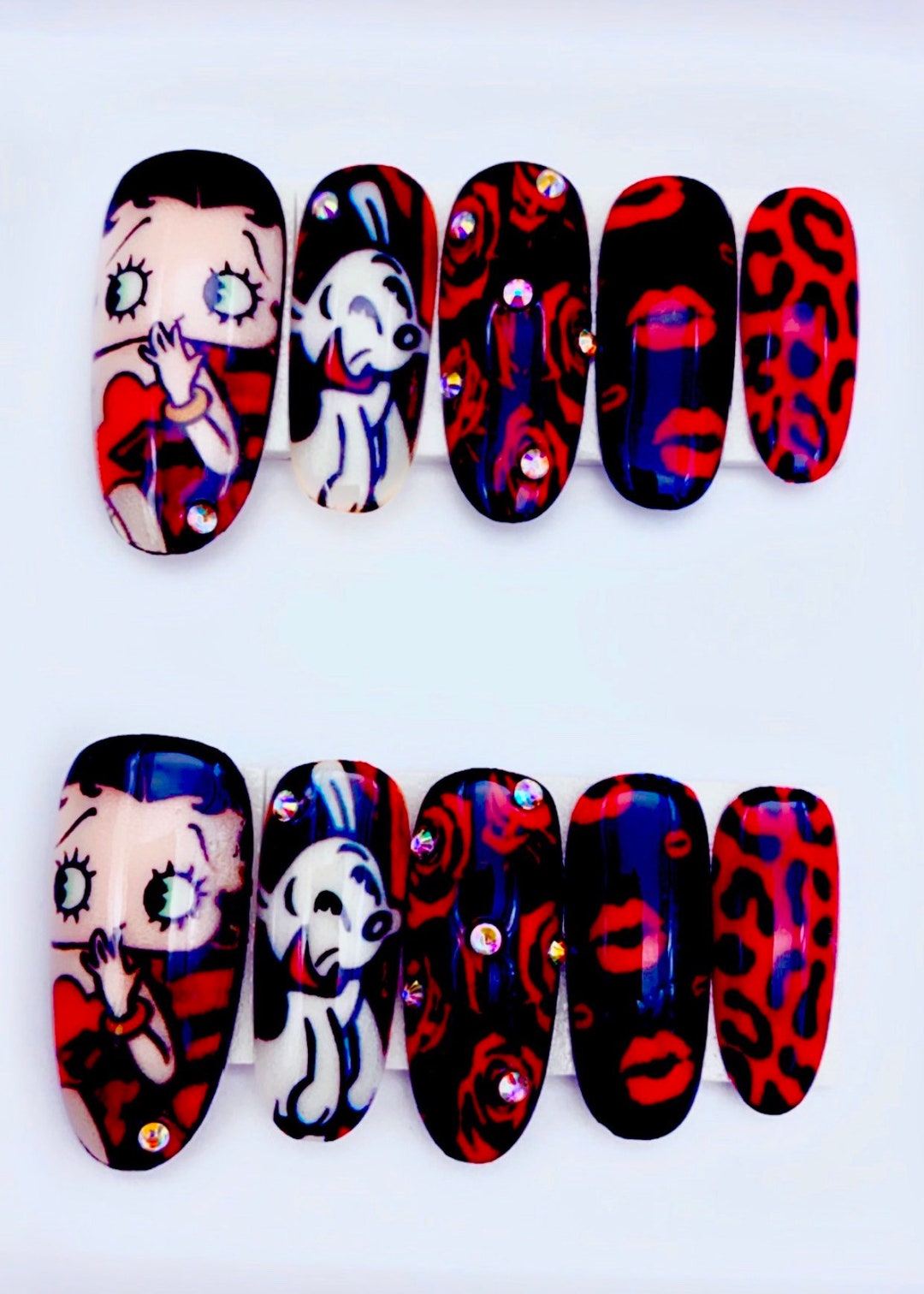 Betty Boop Handmade Press on Nails - Etsy