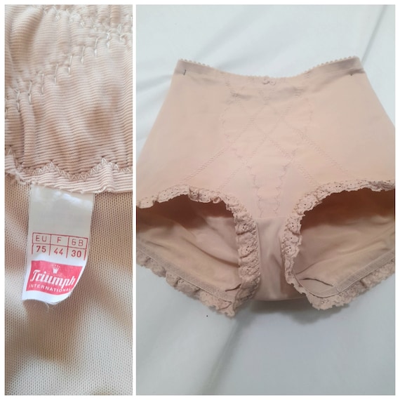 Vintage 70 s Triumph Ecru Modelling Panties With Ruffles Shapewear Lingerie Etsy