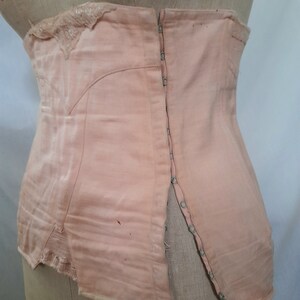 Antique 20's Antinea Paris Modelling Corset With Back Lacing and Metal ...