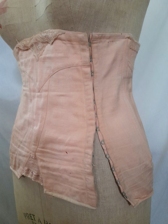 Antique 20's Antinea Paris Modelling Corset with Back… - Gem