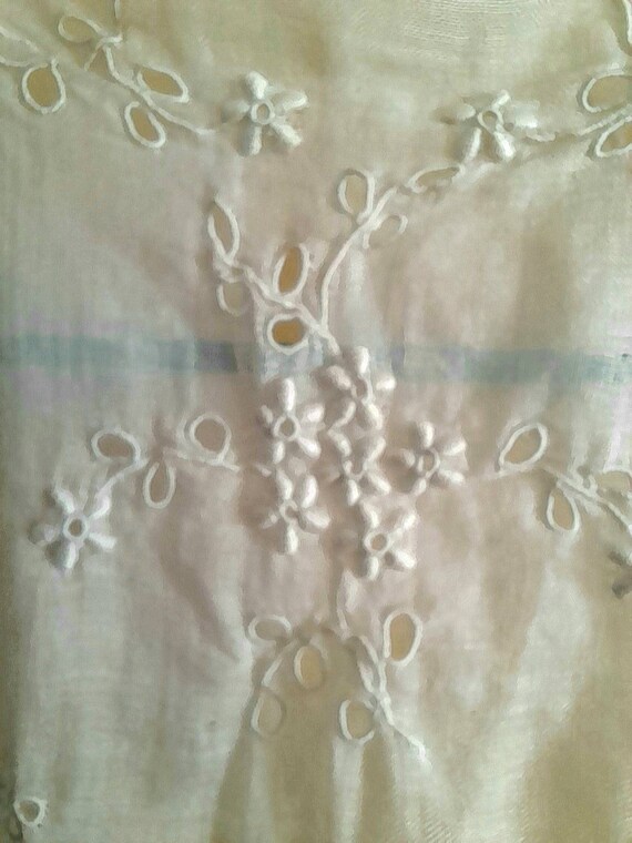 Vintage Little Girl Semi Sheer, Muslin Dress with Del… - Gem