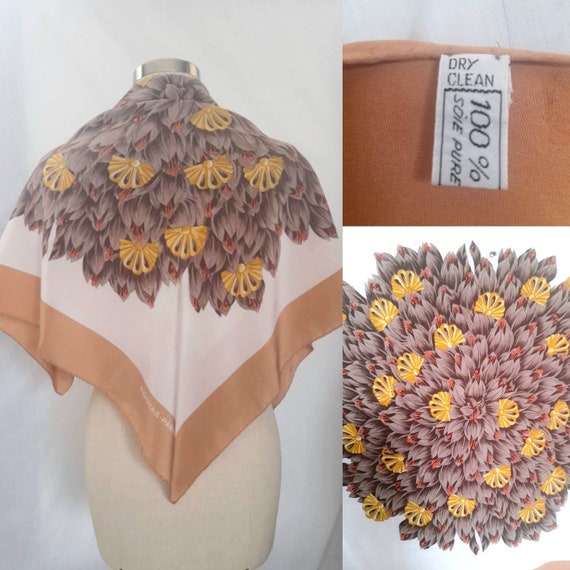 Vintage Rochas Paris Silk Scarf Designer Scarf - Etsy