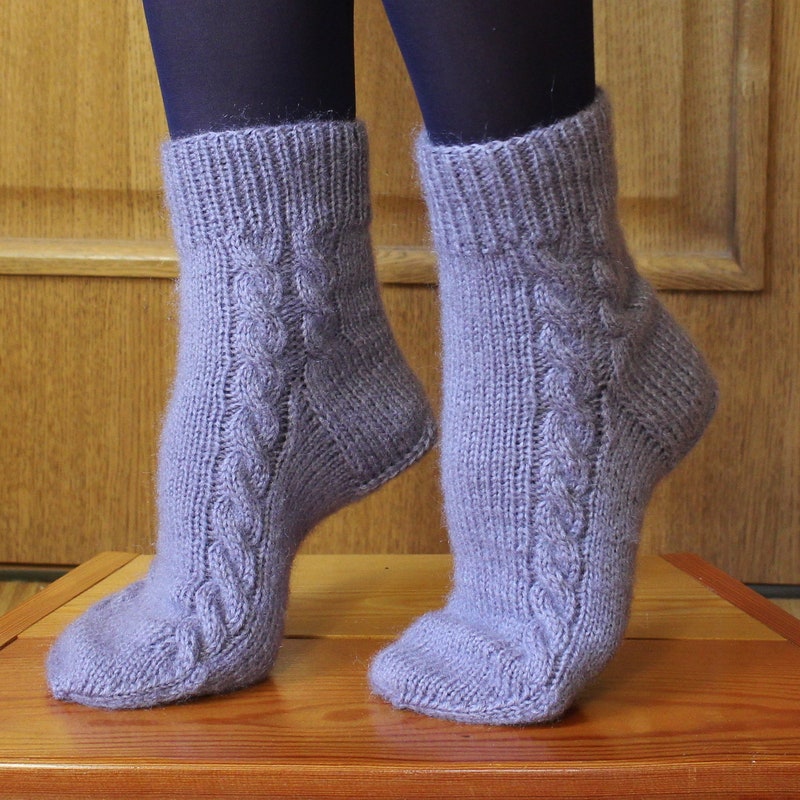 Cable Knit Socks - Etsy